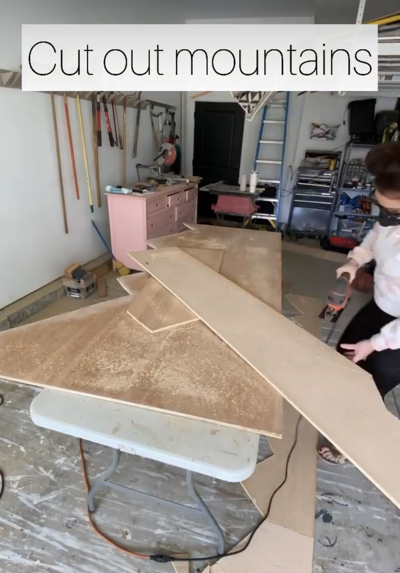 DIY backlit mountain range accent wall - Lauren Elizabeth Burke